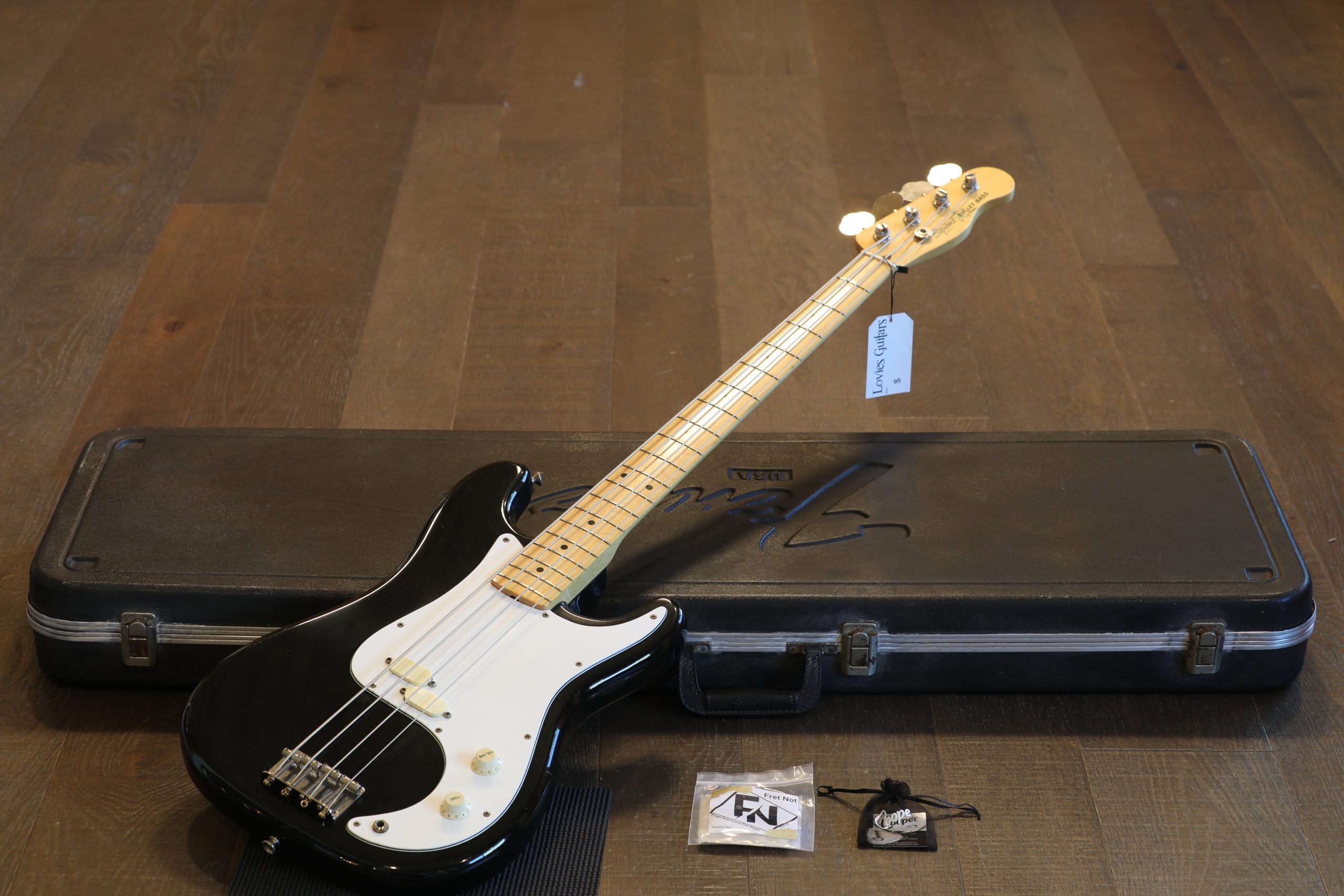 1984 Squier Bullet Bass B-34 MIJ Electric Bass Black + OHSC | Lovies ...